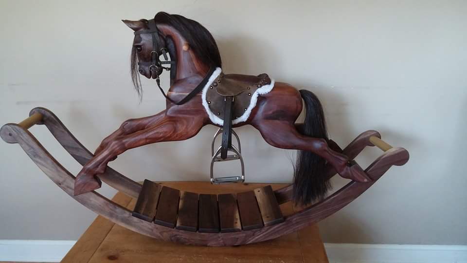 Classic Walnut $2150 SOLD | Heartwood Rocking Horses
